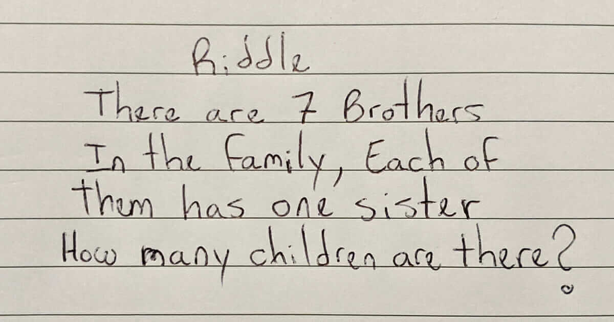 Confusing riddle: Can you guess how many children are there?