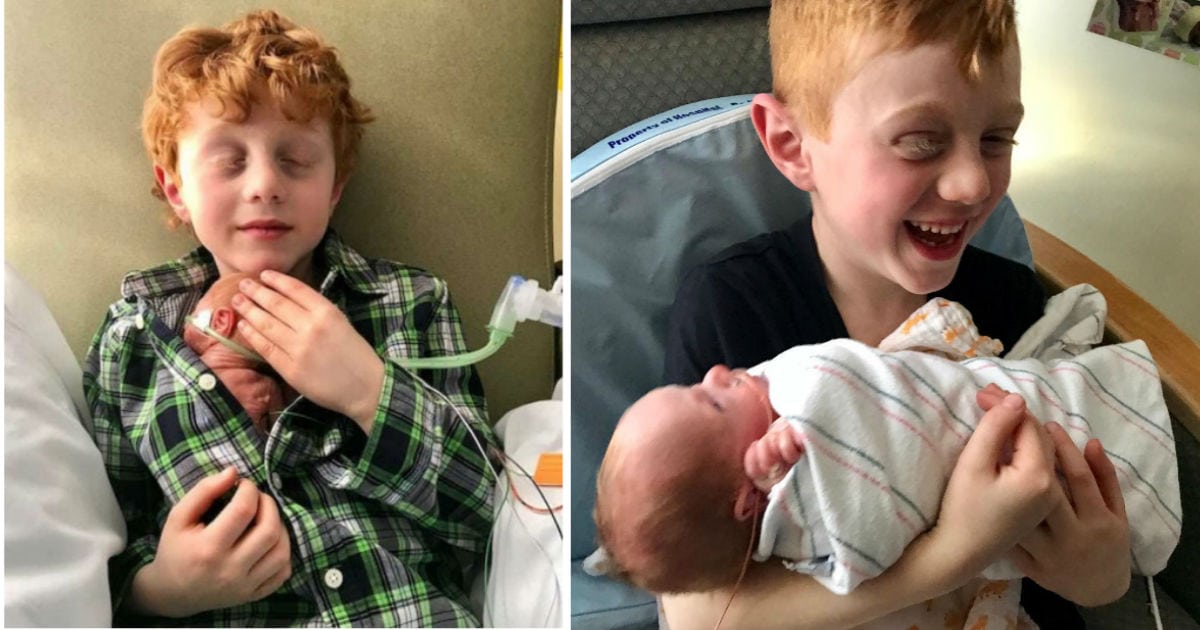 This Little Boy Finally Got the Baby Brother He’s Been Waiting For ...