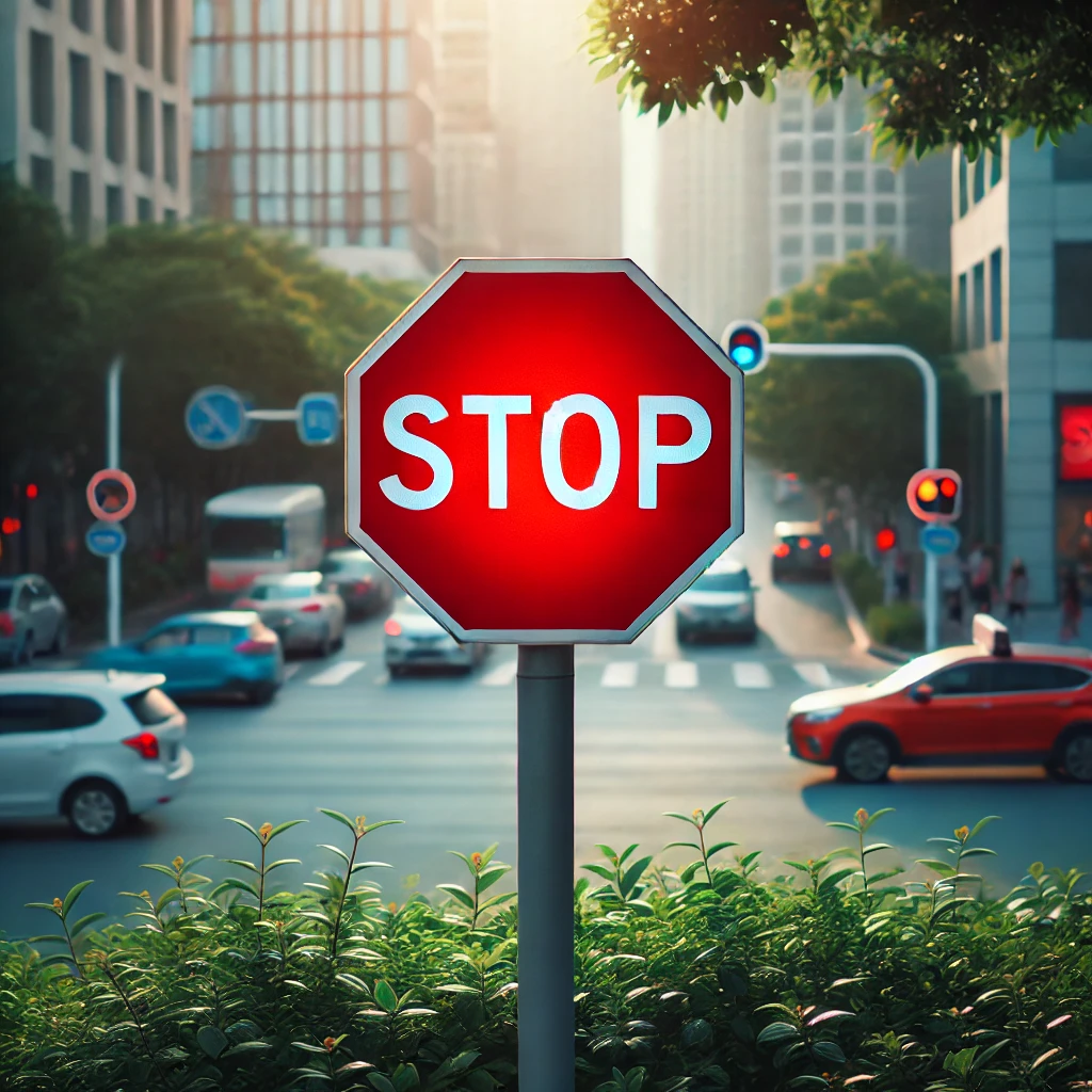 The Meaning Behind a Blue Stop Sign