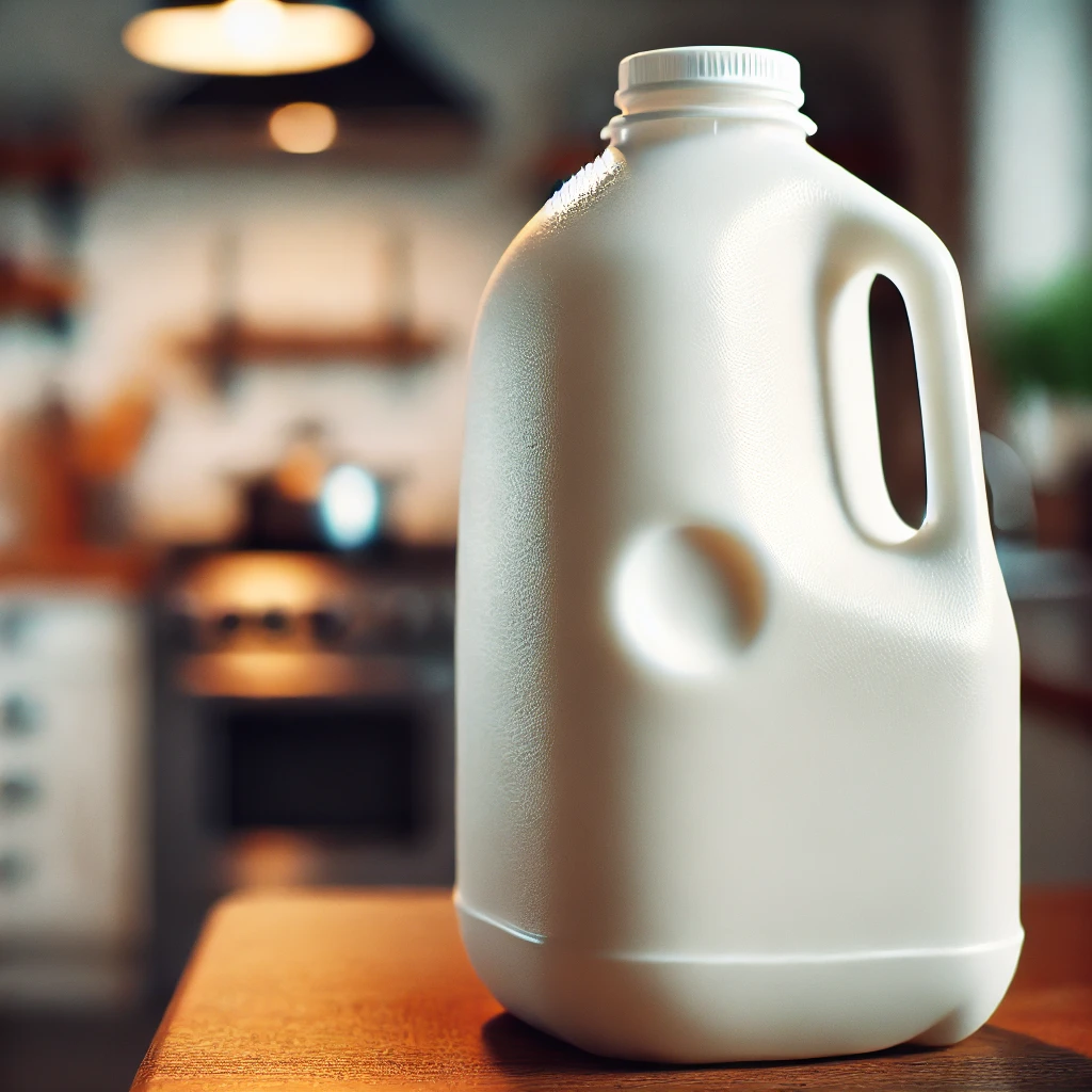 Purpose of the Circular Dent on Milk Jugs
